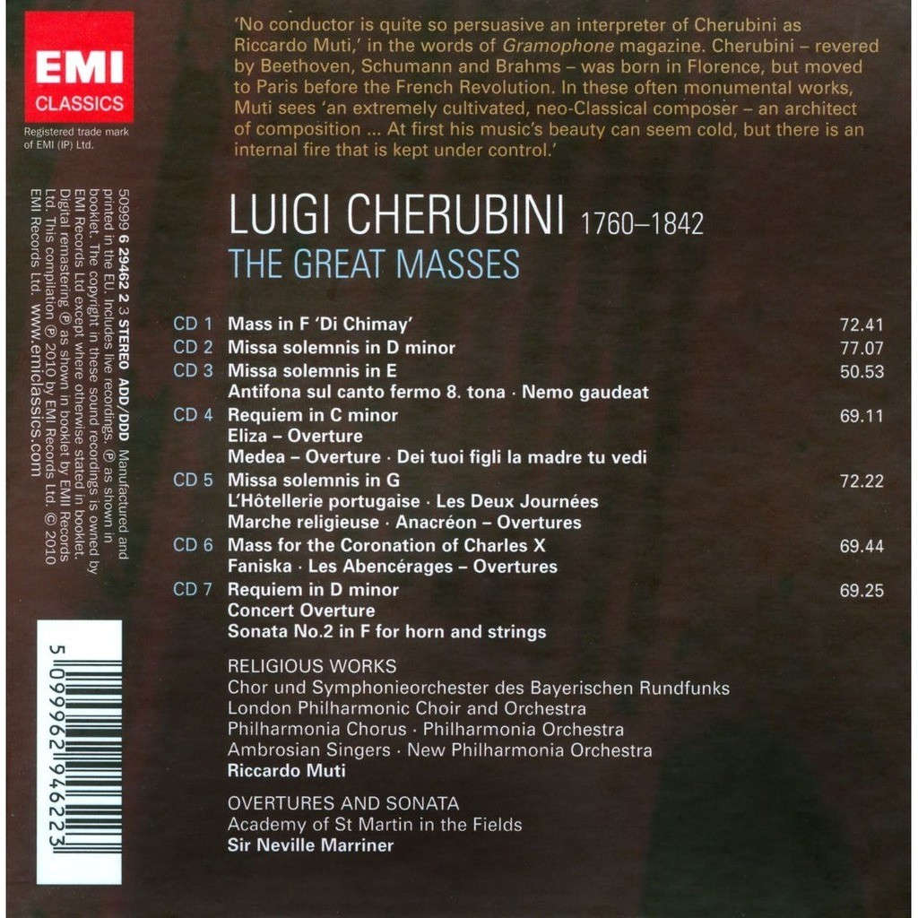 Cherubini Box: Muti Edition – Loja Clássicos